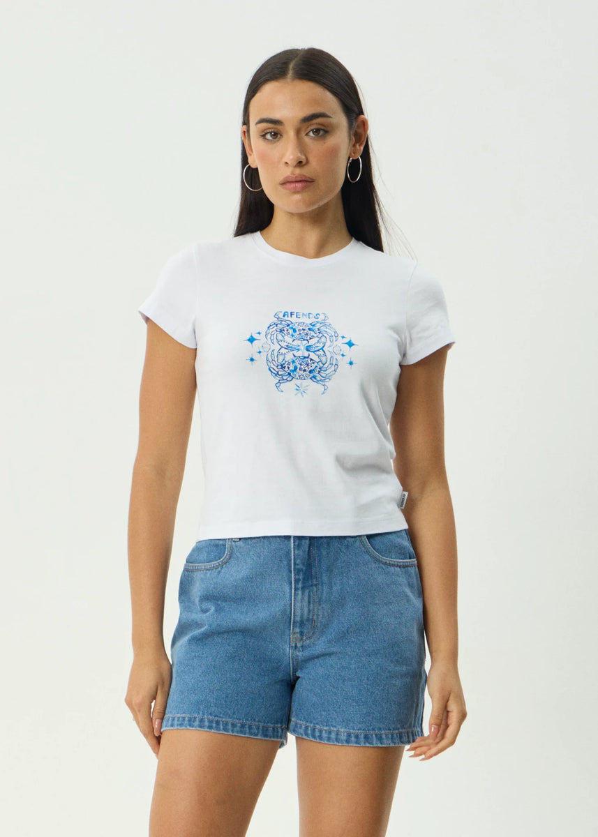 Afends Tropic Of Cancer Recycled Baby Tee - White – Tsunami Surfer